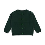Baby Kids Girls Long Sleeve Button Cardigan Sweater Crew Neck Knitwear ...