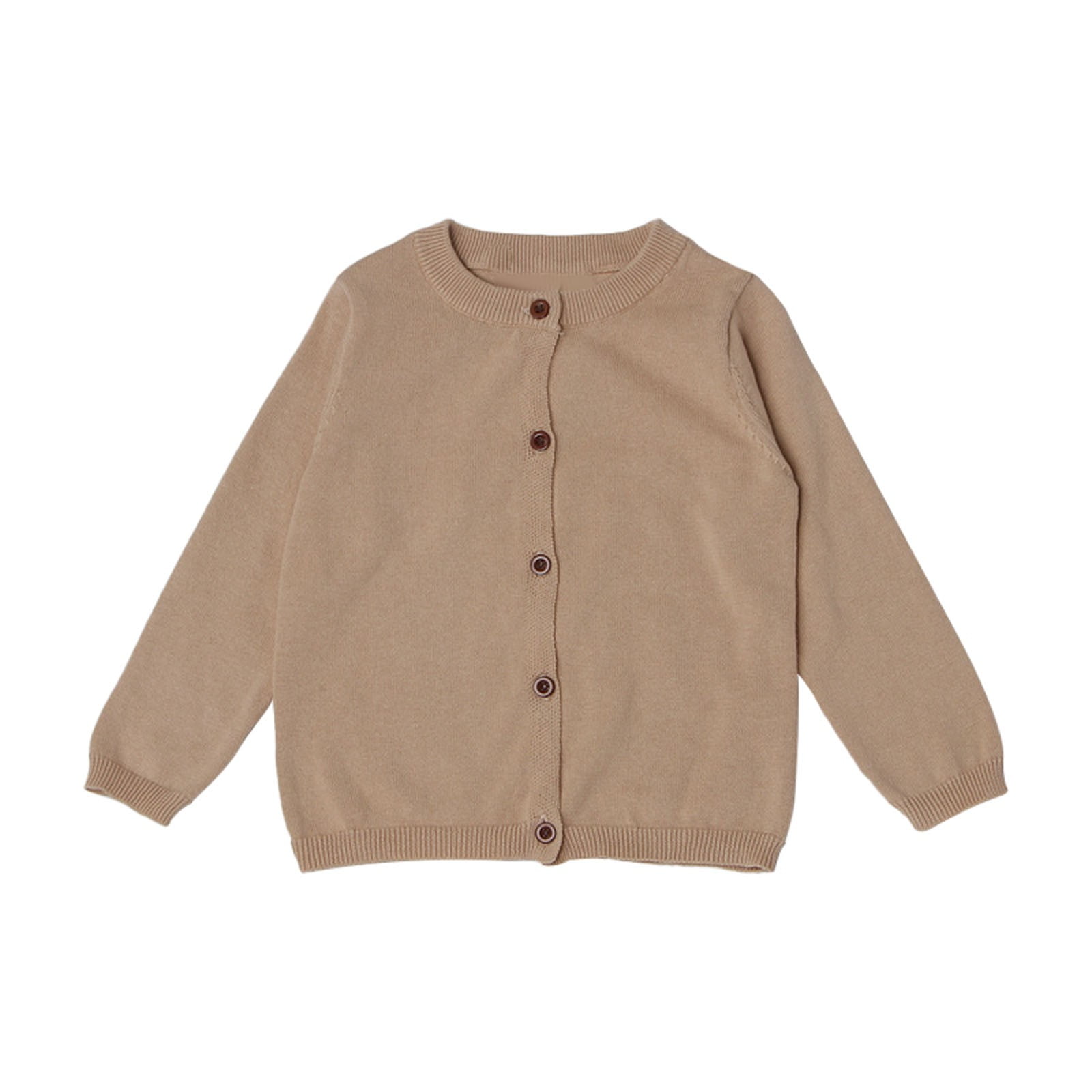Baby Kids Girls Solid Color Cardigan Long Sleeve Kid Button Sweater ...