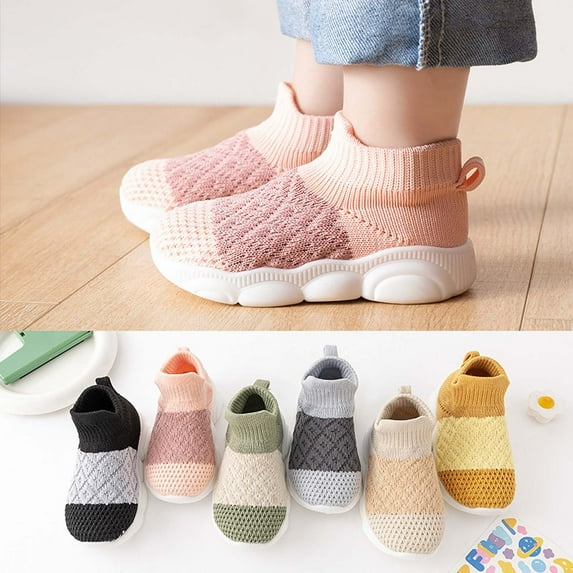 Baby Kids Lightweight Shoes Non-Slip Soft Sole Sock Shoes Infant First ...