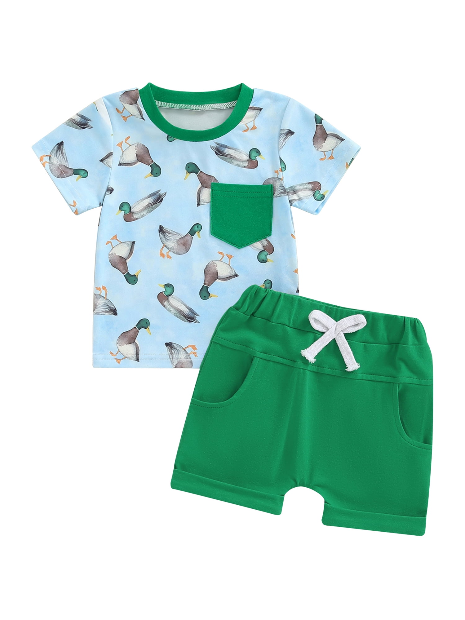 Baby Kids Little Boys Summer Shorts Clothing Sets 0 6 12 18 24 Months ...