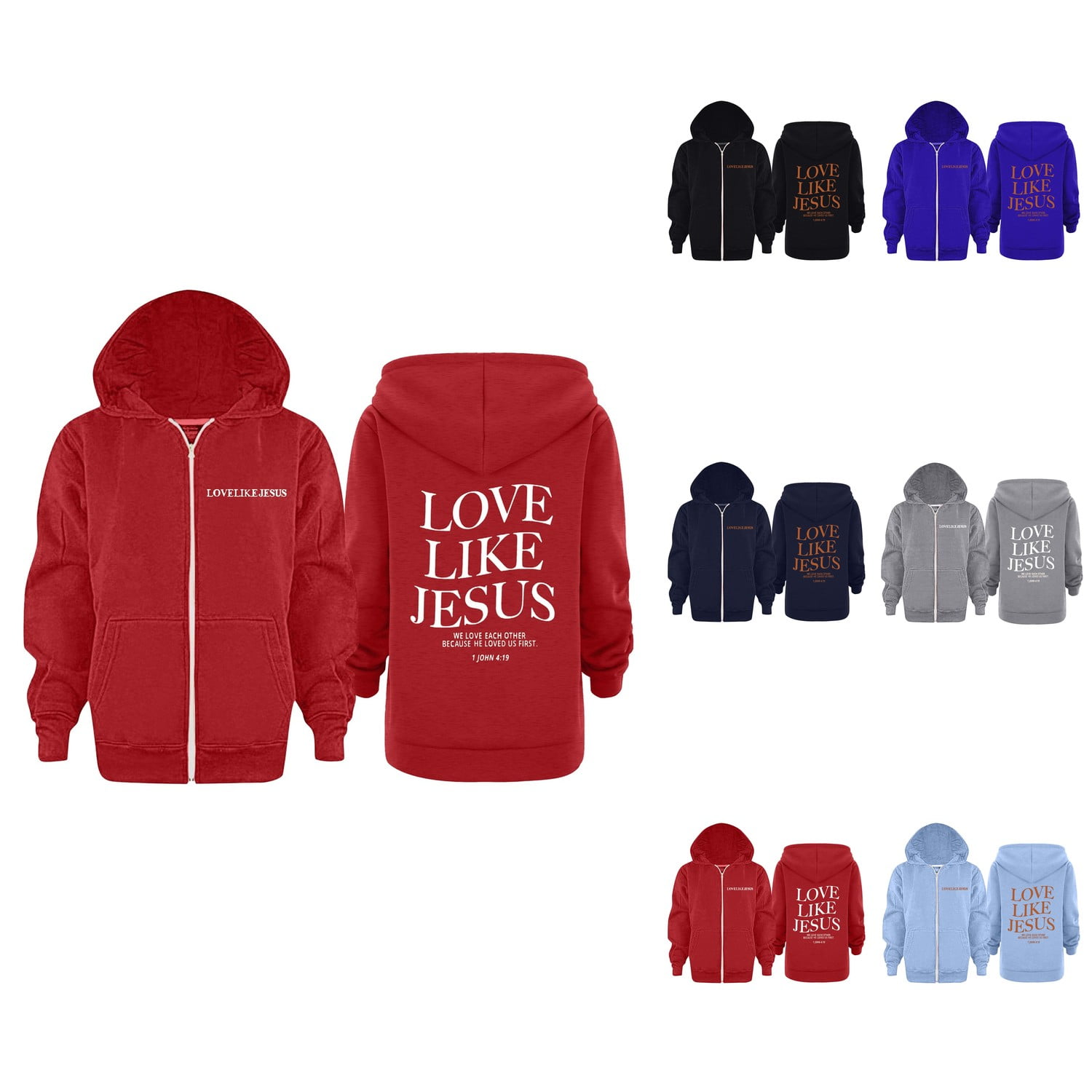 Baby Kids Long Sleeve Letter Printed Hoodie Zipper Up Soft Sweatshirts ...