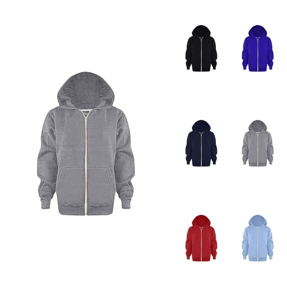 Baby Kids Long Sleeve Letter Printed Hoodie Zipper Up Sweatshirts ...