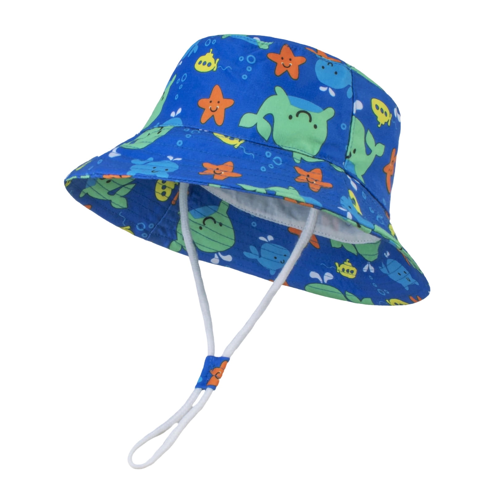 Baby Kids Sun Hat UPF 50+ Cute Printed Bucket Wide Brim Sun Cap Summer ...