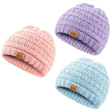 American Trends Warm Baby Knit Hat Cute Cozy Chunky Winter Cap Infant ...