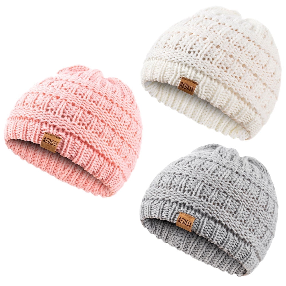REDRESS Baby Kids Winter Warm Hats, Adjustable Ear Flaps, Knitted ...