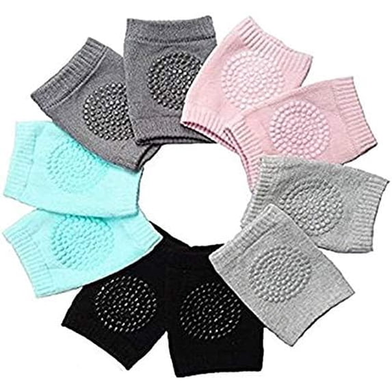 Baby Knee Pads, 5 Pairs Baby Crawling Non-Slip Knee Pads, Neutral Baby ...