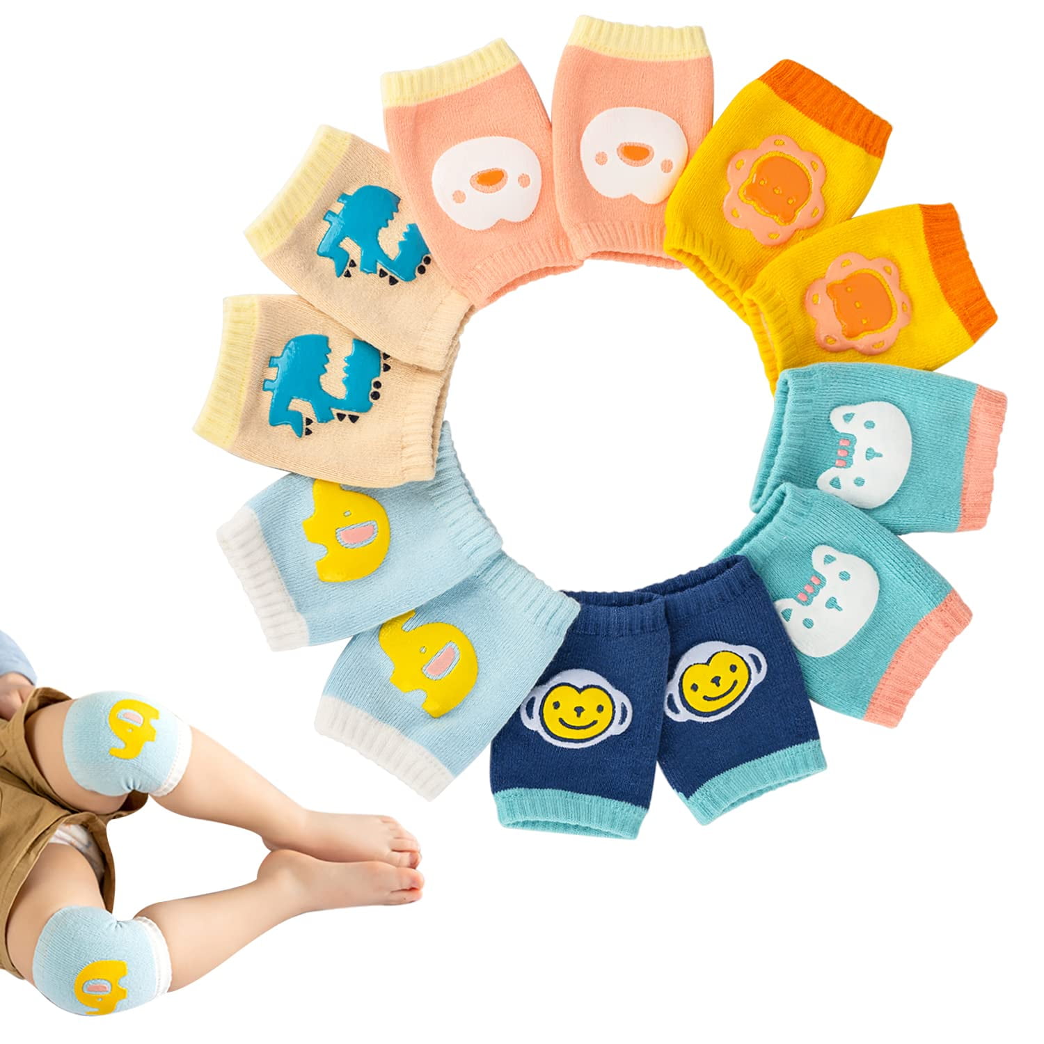 Baby Knee Pads for Crawling Anti-Slip Knee,Knee Protectors Unisex ...