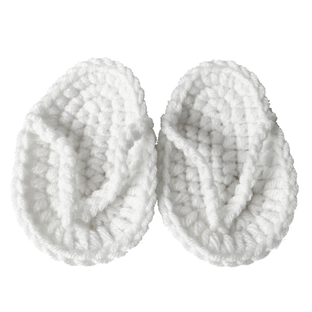 Baby Knit Crochet Mini Slippers Little Flip Flop Baby Studio Shooting ...