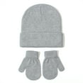 Baby Knitted Hat And Set Versatile Solid Color European Autumn Winter ...