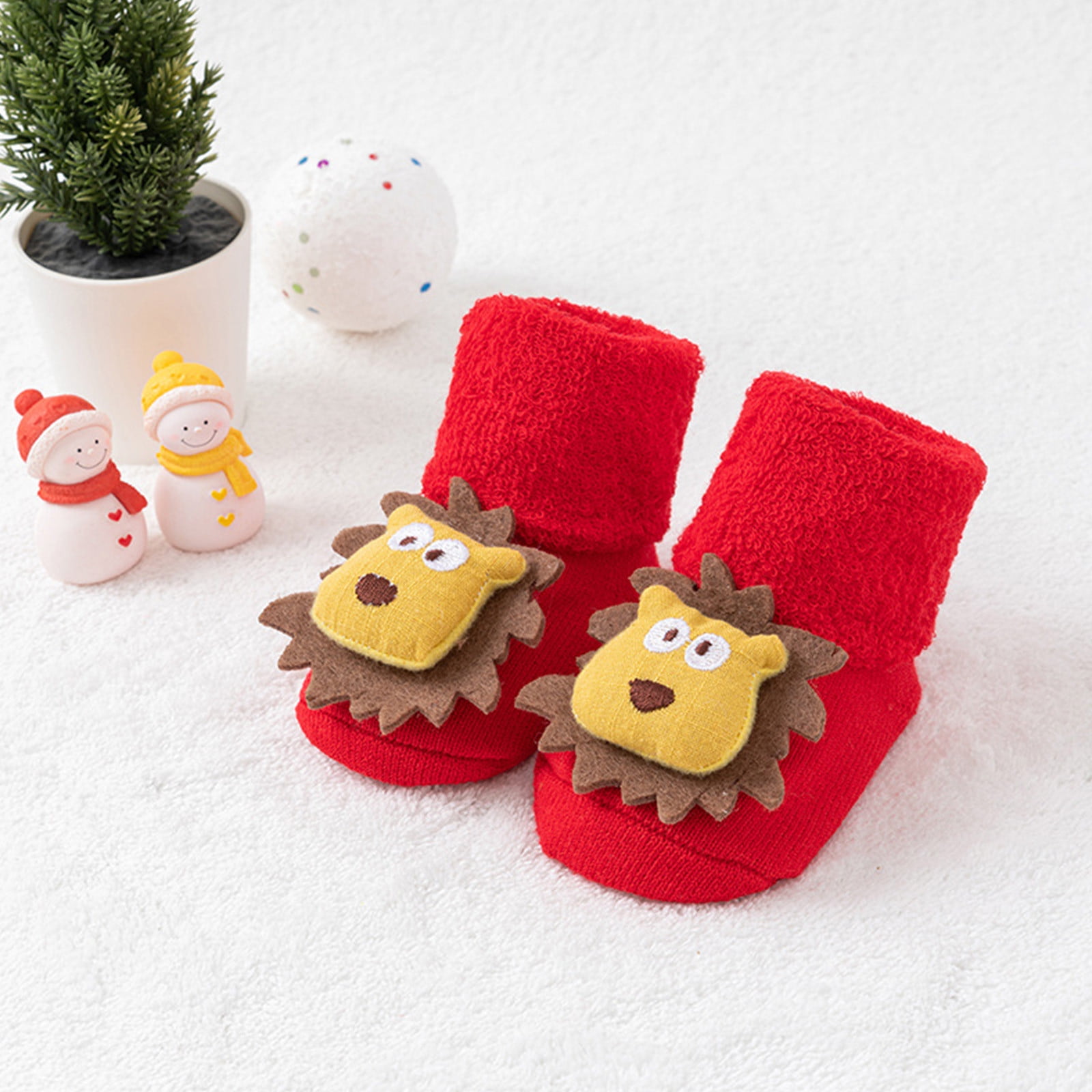 Baby Knitted Socks With Woolen Hoop Middle Tube Floor Socks Cute Baby ...