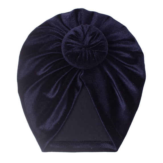 Baby Knotted Elastic Turban Hat for Toddler Boys Girls Winter Cap, Navy ...