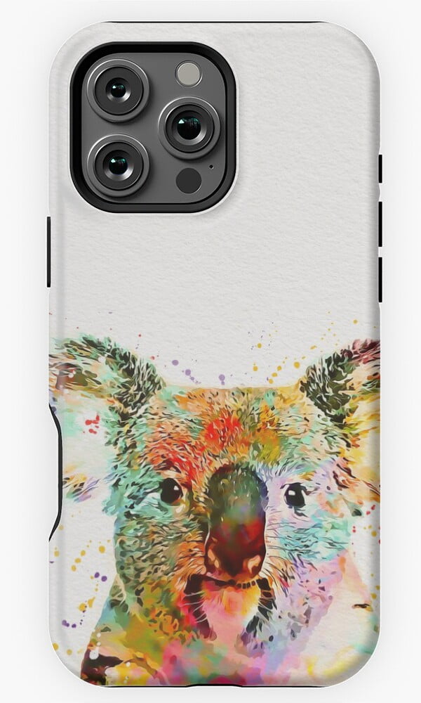 Baby Koala Animal Art Phone Case Compatible with iPhone 11 to 16 Pro ...