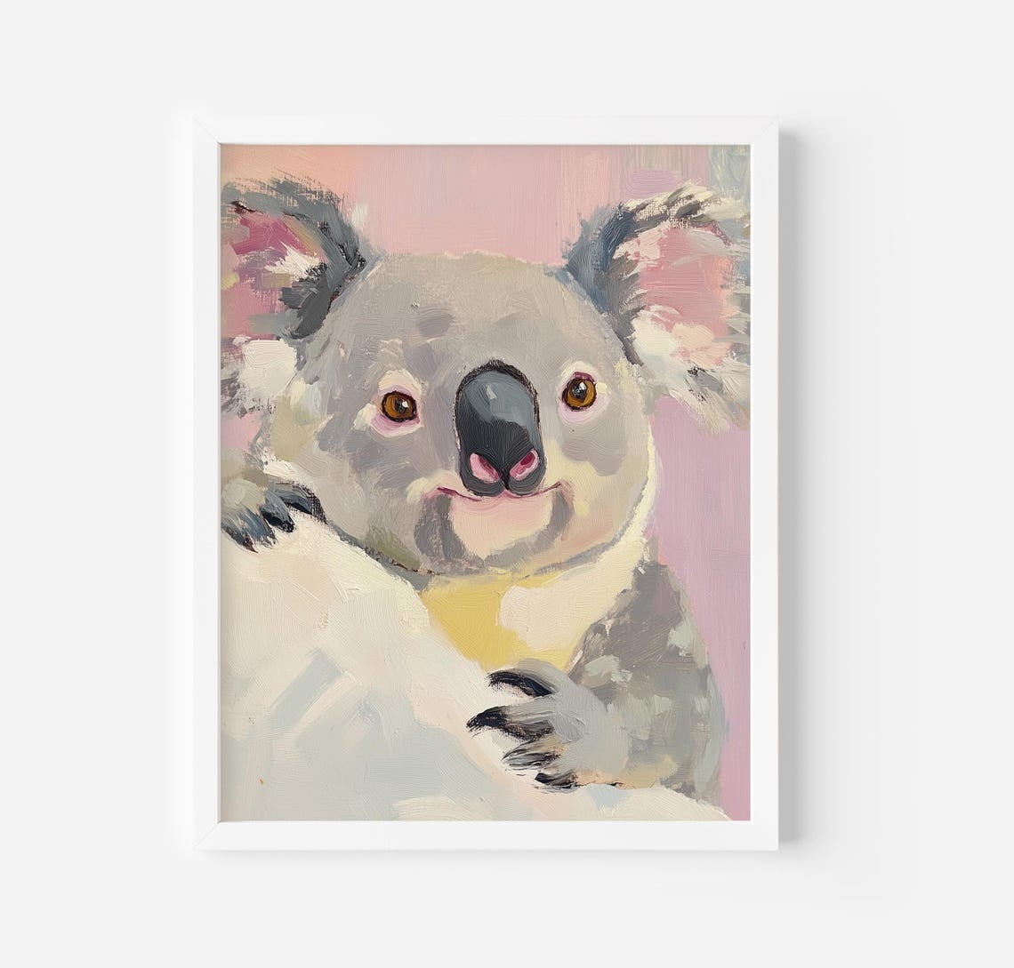 Baby Koala Print, Cute Koala Poster, Print , Trendy Nursery Art, Room ...
