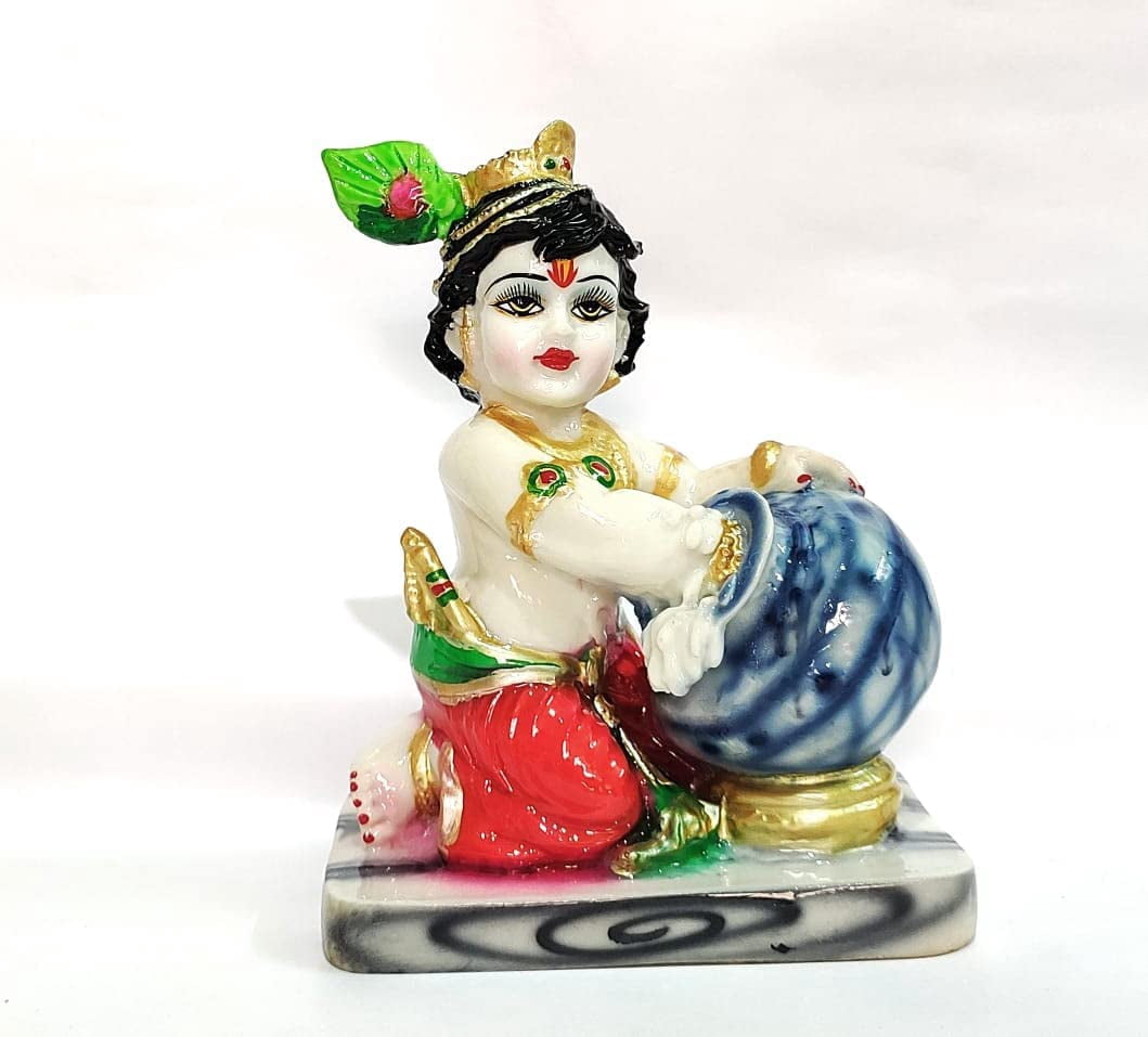 Baby Krishna Resin Idol, Handi Gopal, Laddu Gopal Statue, Little ...