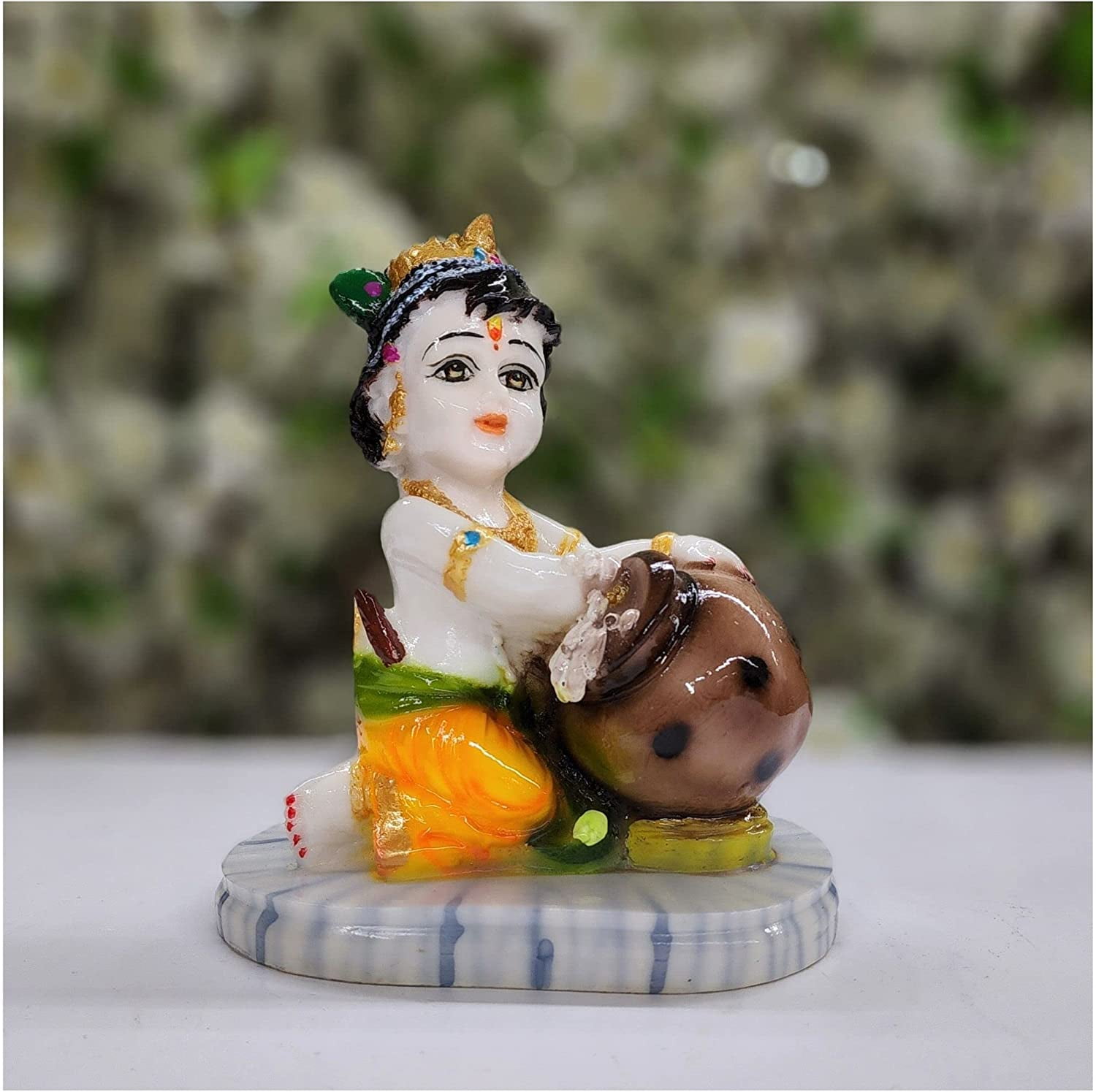 Baby Krishna Statue in Marble Dust Baby Krishna Idol Hindu God Statue ...