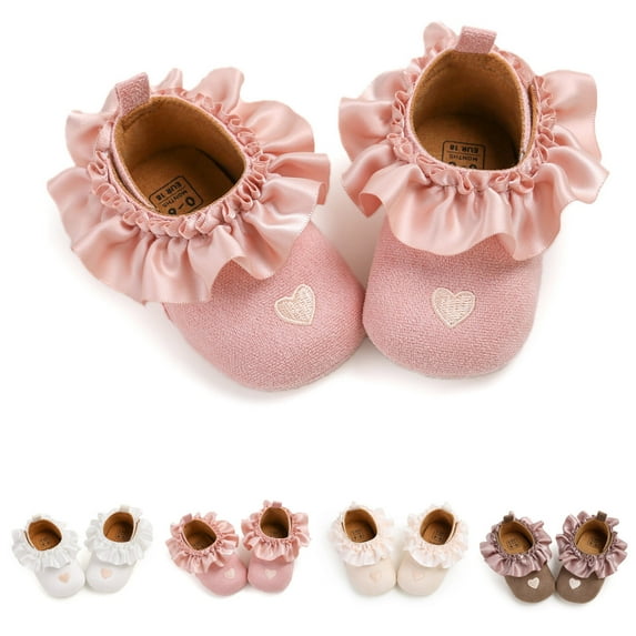 Baby Lace Embroidered Red Heart Boy Girl First Walking Shoes Breathable ...