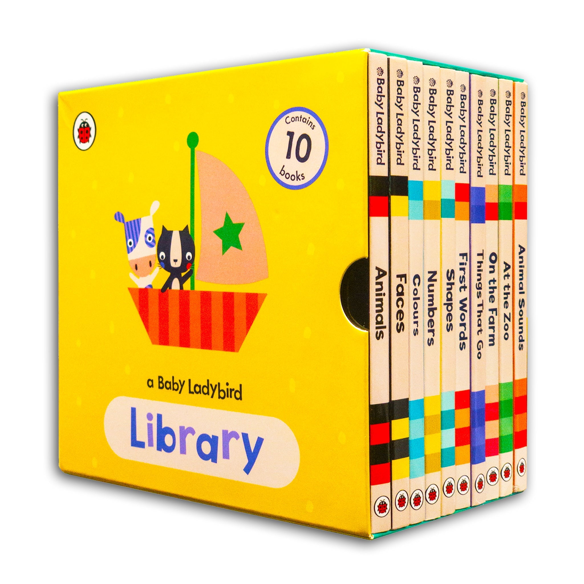 Baby Ladybird Library 10 Books Collection Set (Animals, Faces, Colours ...