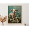 Baby Lamb Nursery White Daisy Spring Thick Style, Unframed Canvas ...