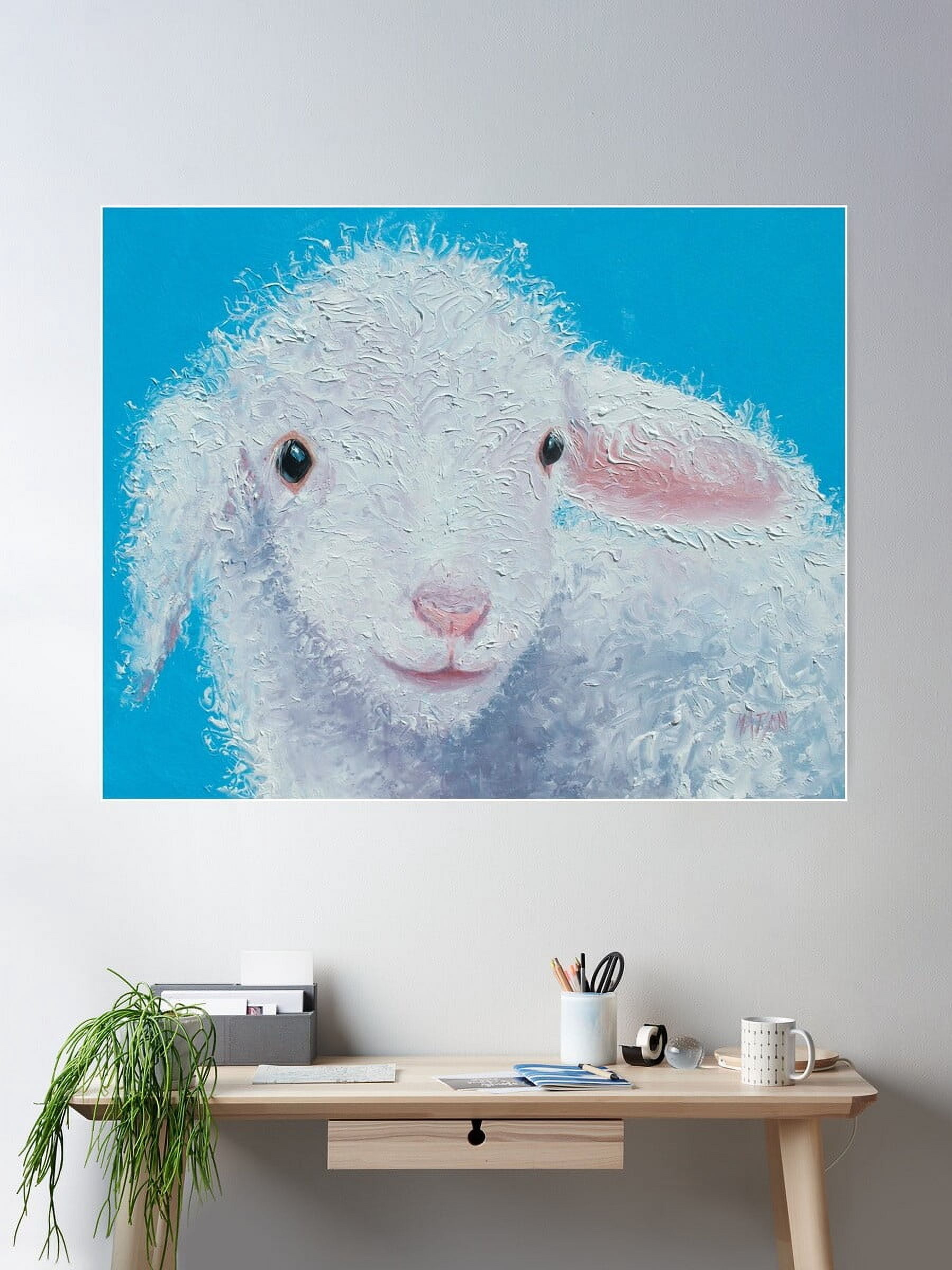 Baby Lamb Poster Wall Art, Modern Wall Decor For Living Room Bedroom ...