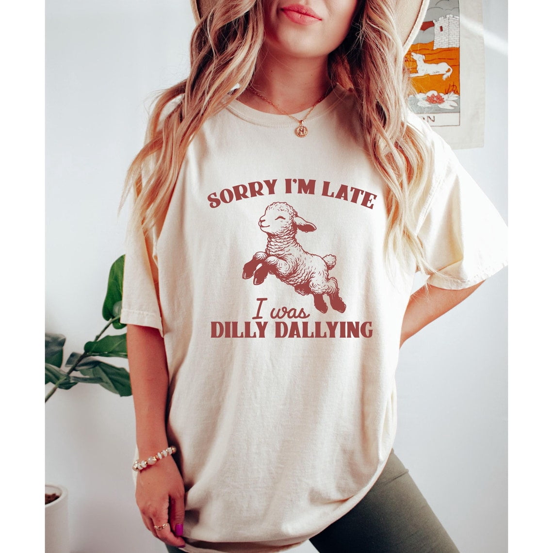 Baby Lamb Sheep, Sorry I'm Late I Was Dilly Dallying Shirt, Cute Sheep ...