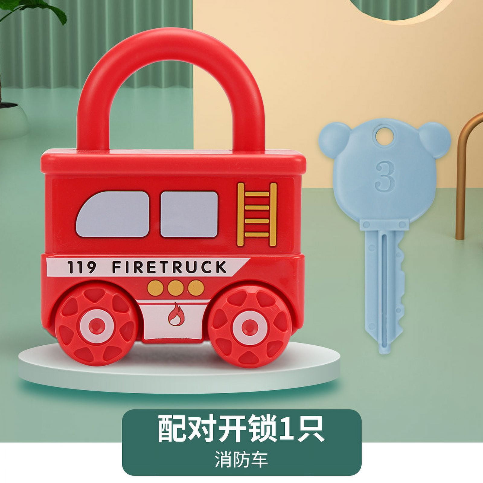 Baby Learning Lock with Key Car Games Montessori Educational Toy Number ...
