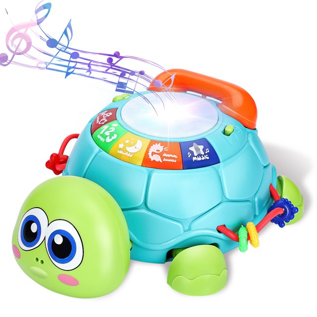 Baby Learning Musical Turtle Toy - Educational Learning Toys with Light ...