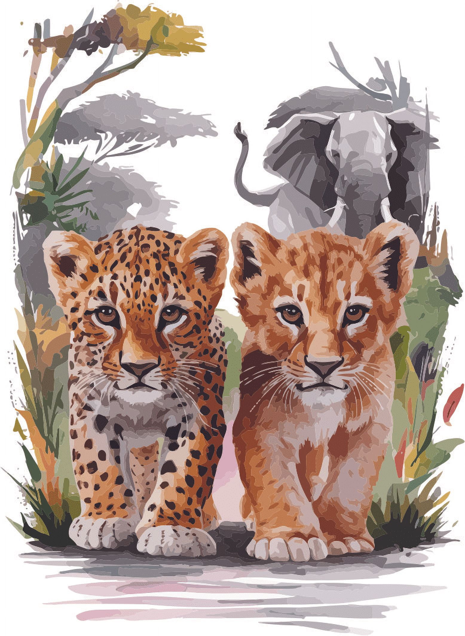 Baby Leopard Cheetah Tiger Animal Jungle Wild Adventure Colorful ...