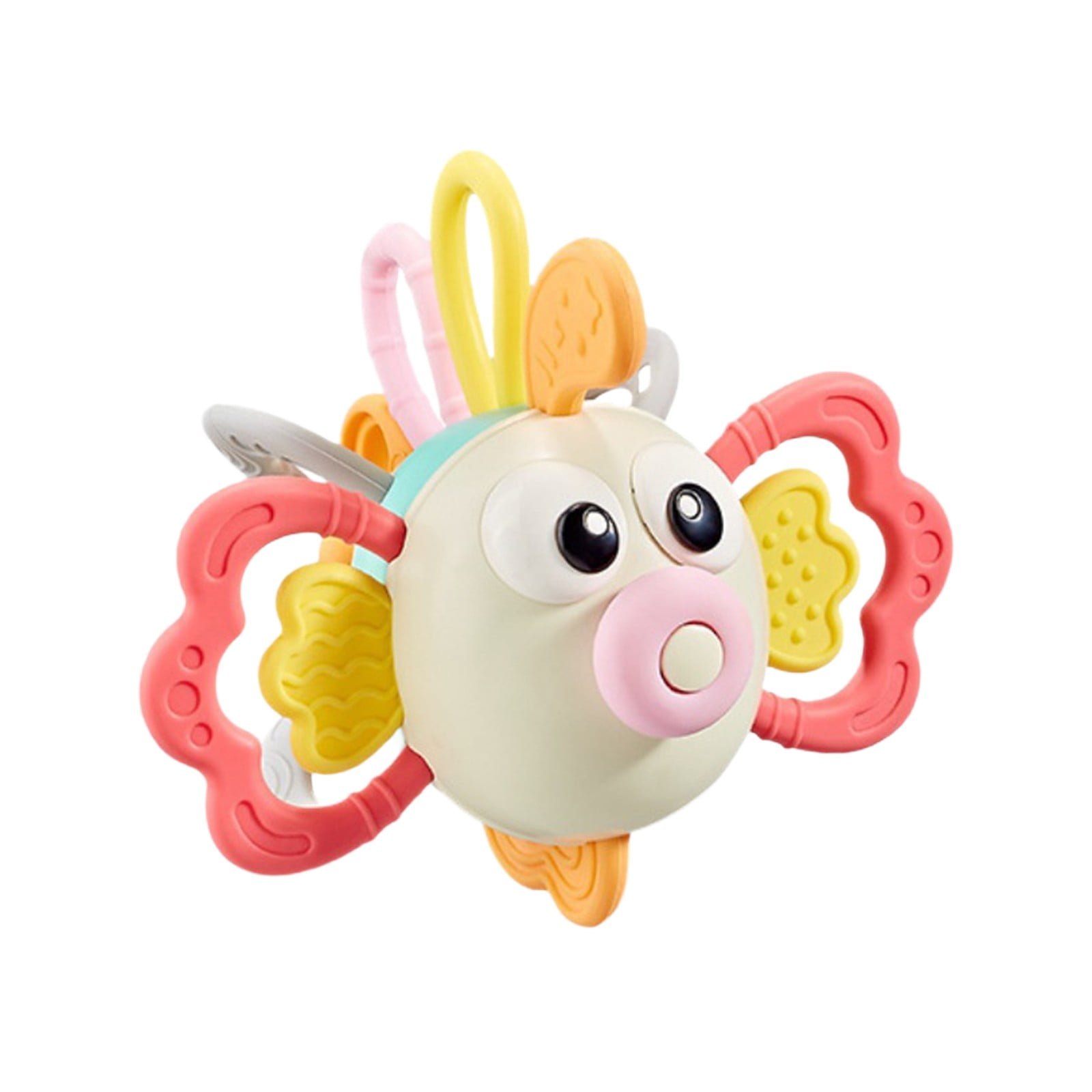 Baby Lionfish Hand Grasping Ball Soft Rubber Rattle Teether Soothing ...