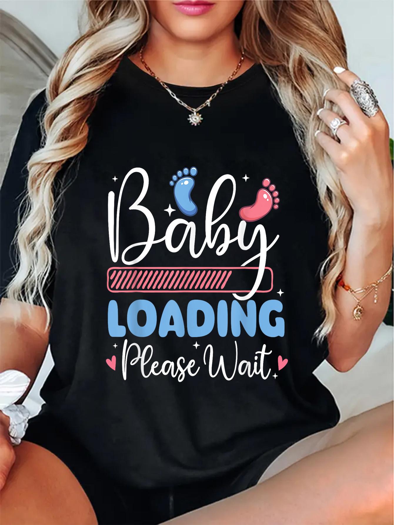 Baby Loading - Gender Reveal Party Baby Shower Pregnancy T-Shirt ...