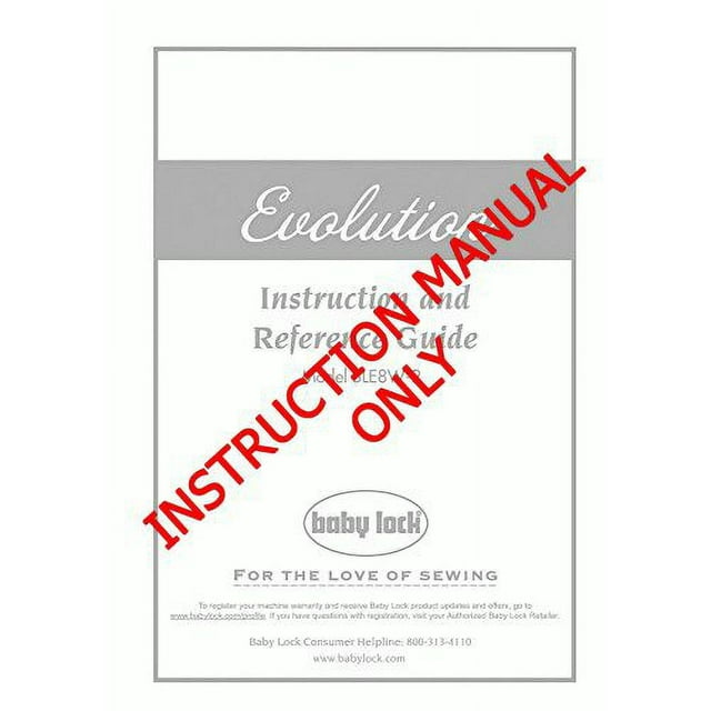 Baby Lock Evolution BLE8W-2 Serger Instruction Manual - Walmart.com