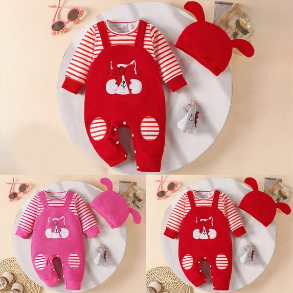 Baby Long Sleeve Bodysuits Cotton Infant Baby Boy Girl Clothes Outfit 6 ...