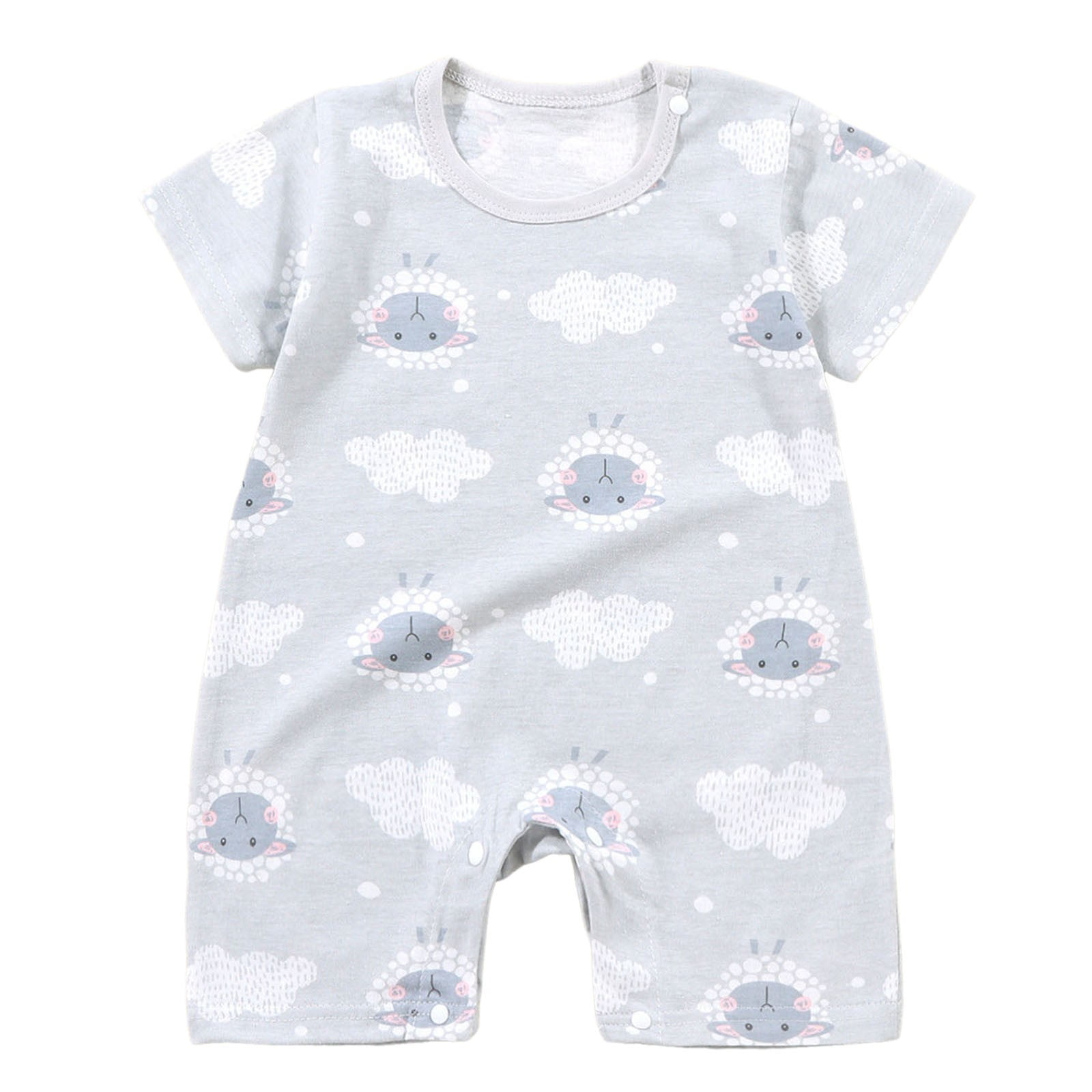 Baby Long Sleeve Romper Jumpsuit, Soft Rayon One Piece Pajamas Boy Girl ...