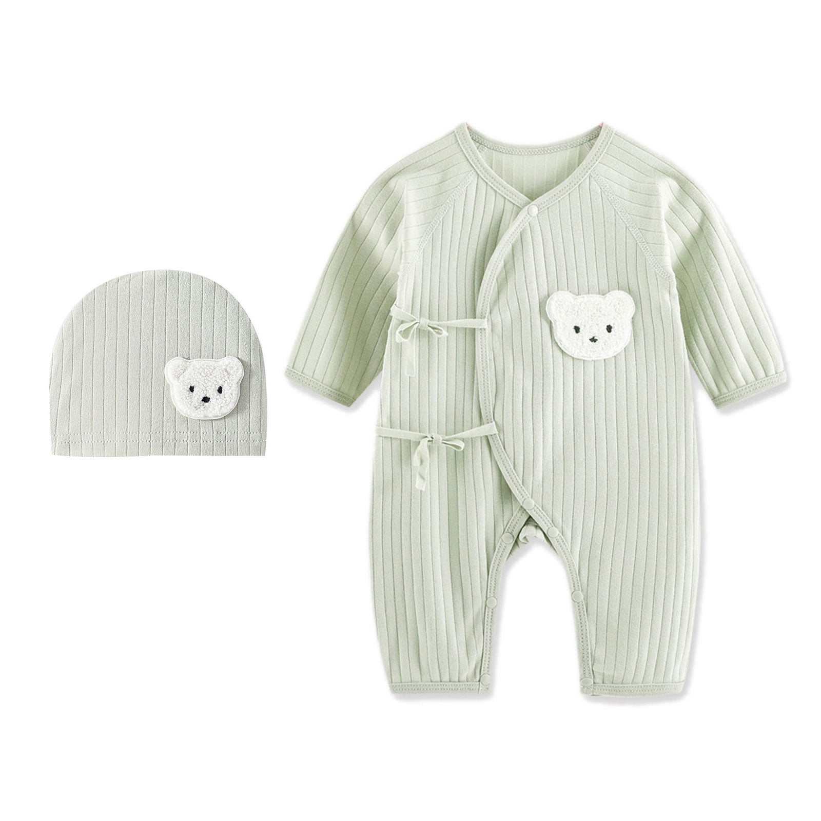 Baby Long Sleeved Jumpsuit & Skull Hat Romper Spring Autumn Breathable ...