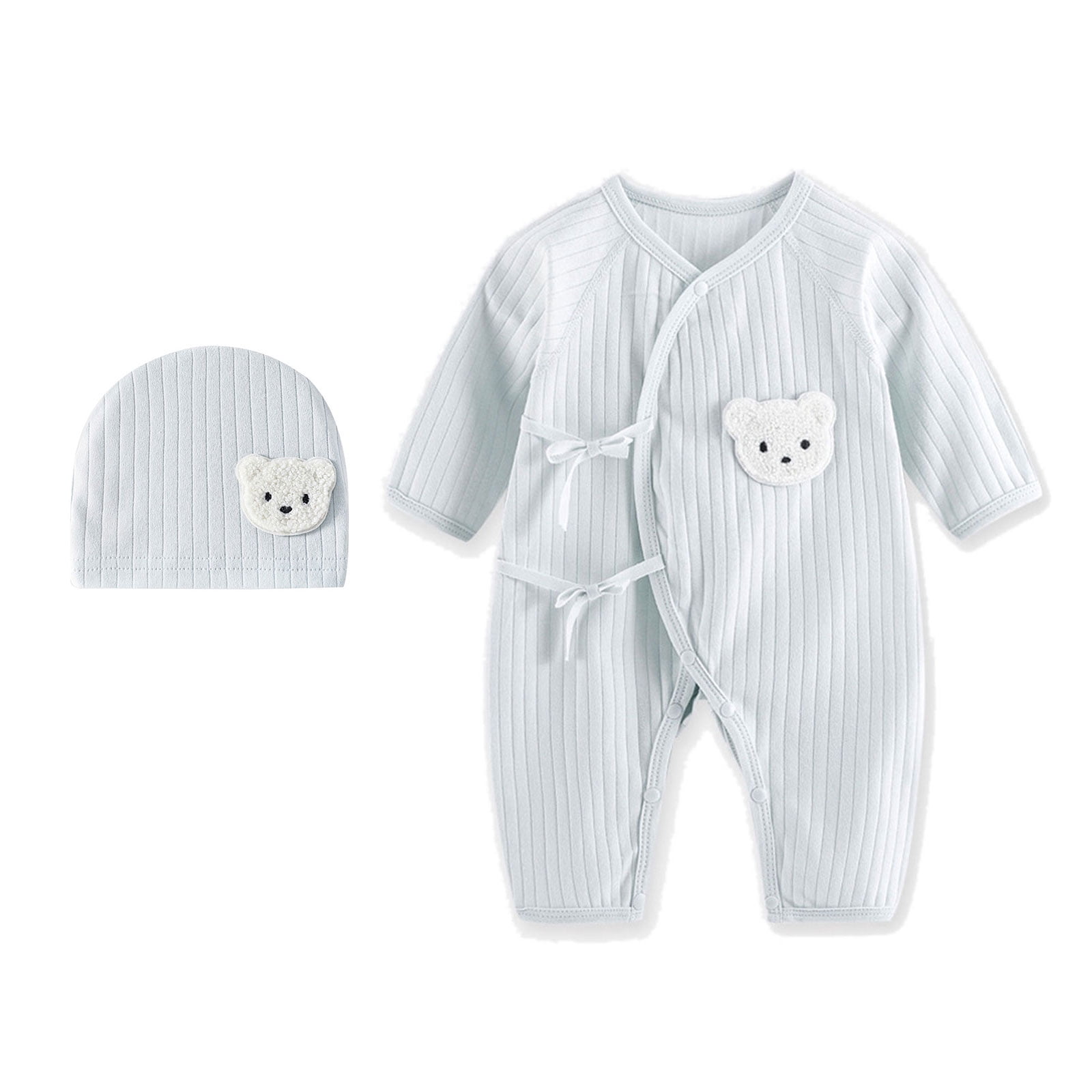 Baby Long Sleeved Jumpsuit & Skull Hat Romper Spring Autumn Breathable ...