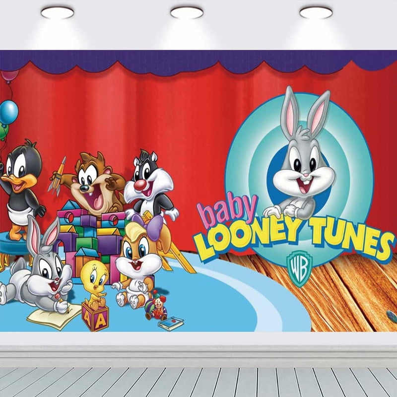 Baby Looney Tunes Party Supplies Backdrop Banner Poster Birthday ...