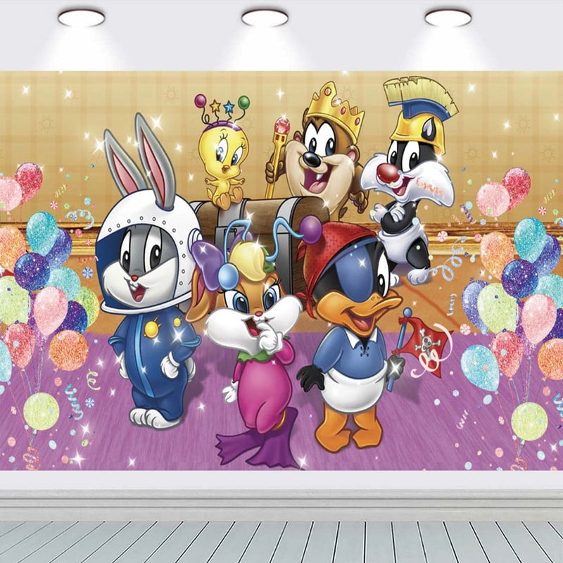 Baby Looney Tunes Party Supplies Background Backdrop Taspestry Banner ...