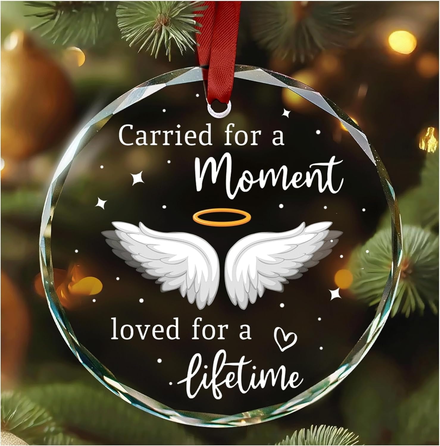 Baby Loss Memorial Glass Ornament 2025 – Carried For A Moment Loved For ...