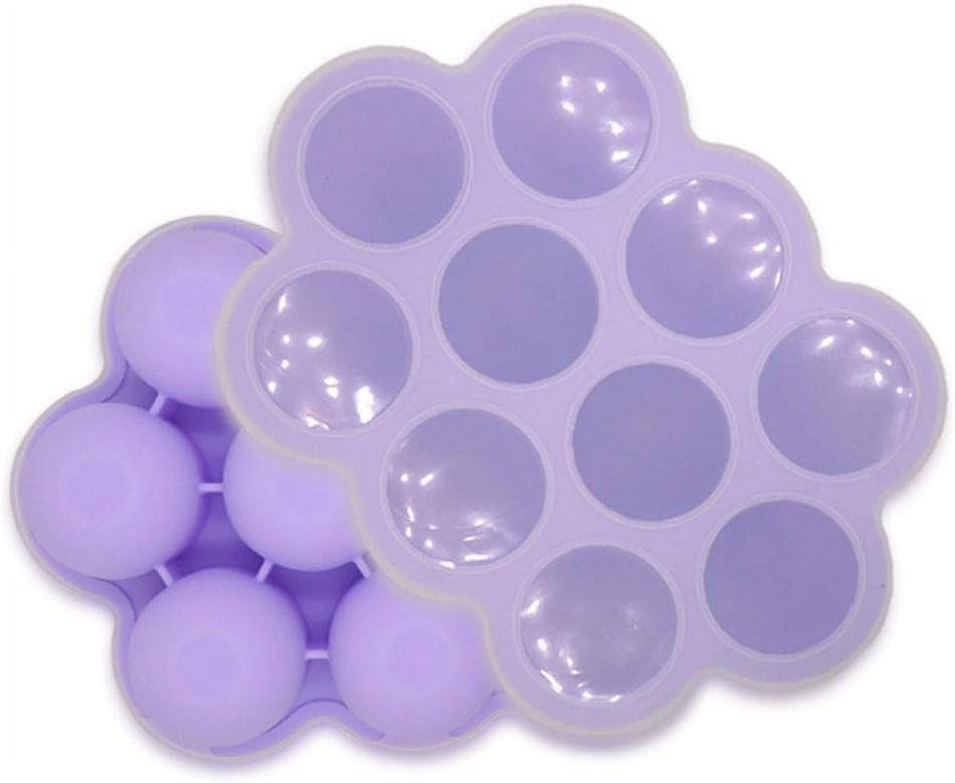 Baby Meal Prep Simplified: 12 X 1.5OZ Purple Silicone Freezer Tray ...