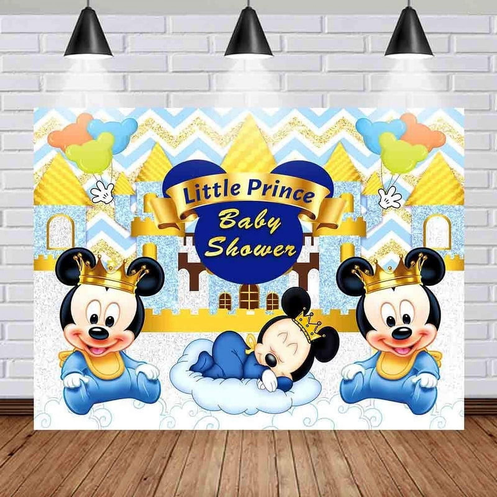 Baby Mickey Mouse Backdrop Baby Shower Background for Photography Kids ...
