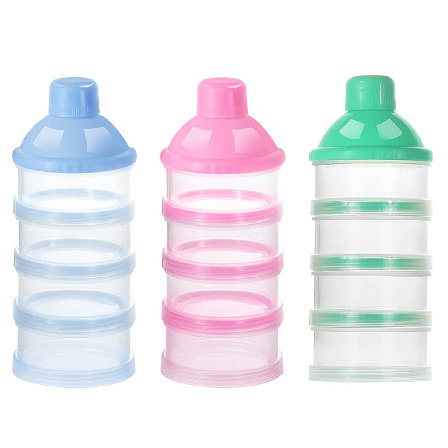Baby Milk Powder Formula Dispenser. 4 Layers Stackable Formula - Walmart.com