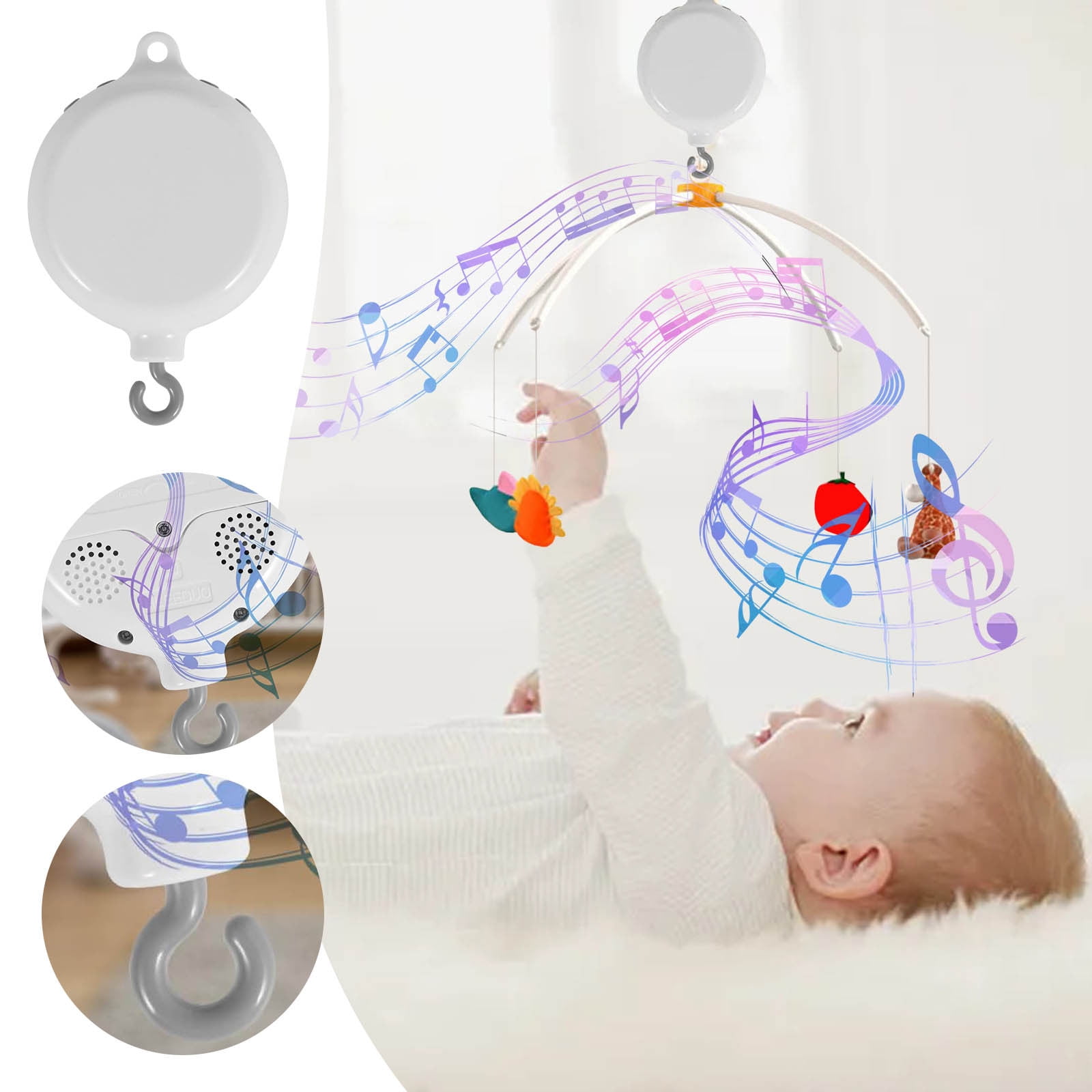 Baby Mobile Music Crib Mobile Music Baby Mobile Rotating Music Battery ...