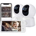 Baby Monitor 2 Cameras, Smart Baby Camera with 5-Inch Wireless Display ...