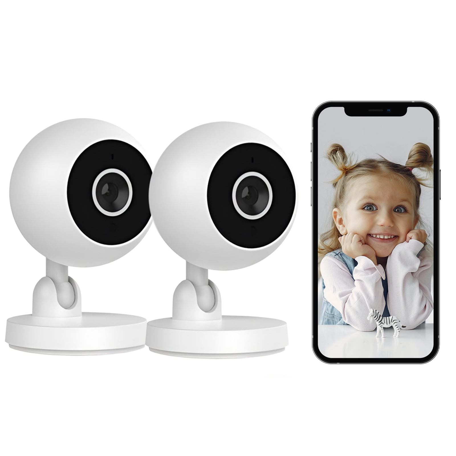 Ingzy 1080P HD WiFi Baby Monitor, Home Security Camera, 360 Rotation ...