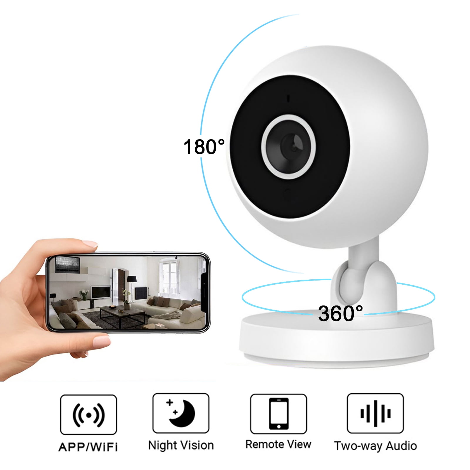 Baby Monitor Camera, Ingzy HD Wireless Security Camera for Home, WiFi ...