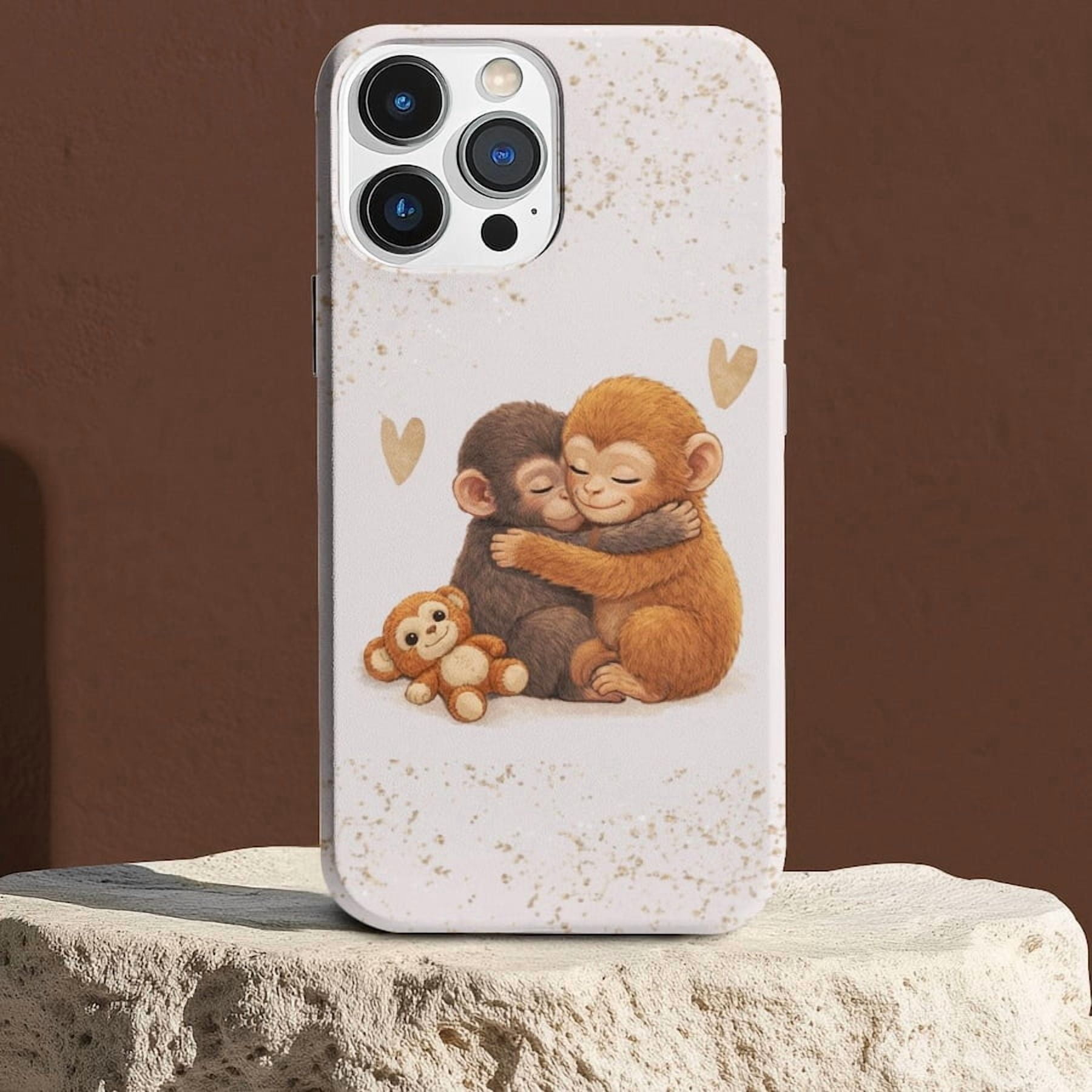 Baby Monkey Cute Animal Case for iPhone 11 12 13 14 15 16 17 Pro Max ...