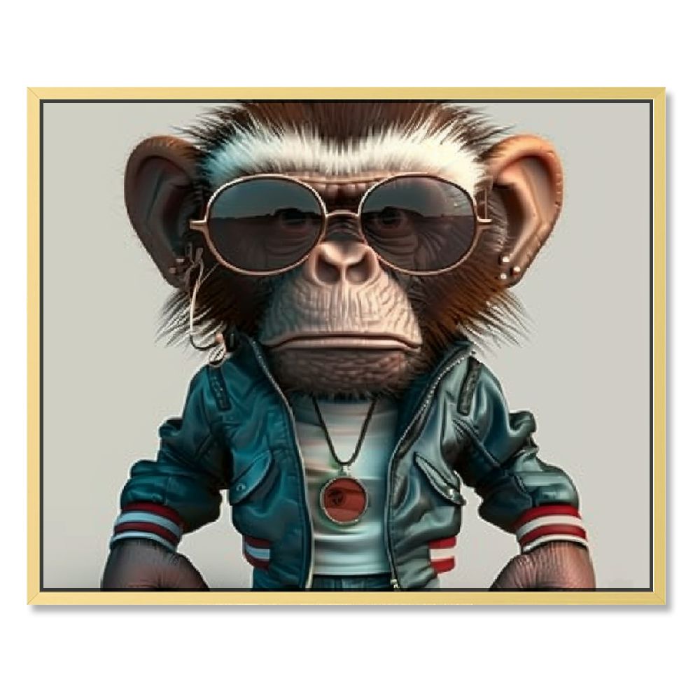 Baby Monkey Poster - Cute Baby Monkey in Glasses Print - Monkey Art ...