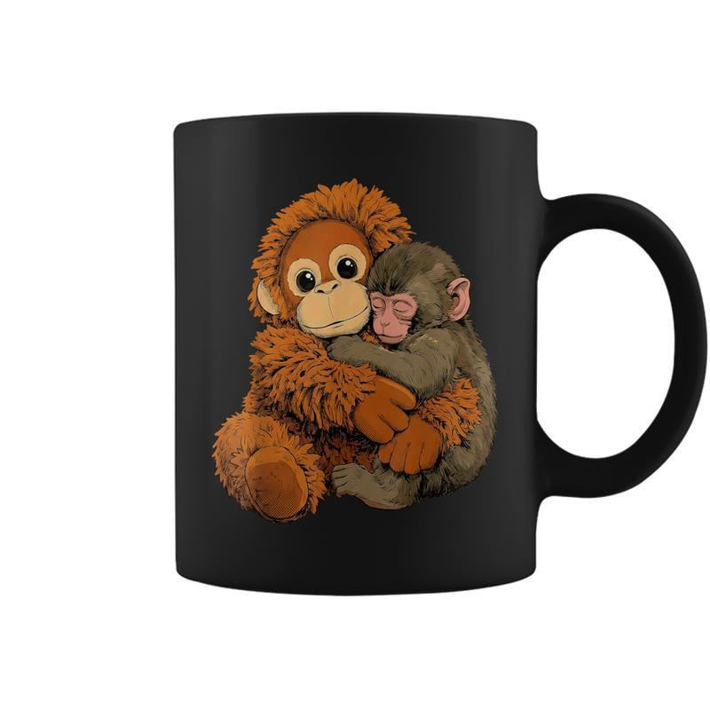Baby Monkey Punch Mama Monkey Toy Warm Hug Cute Coffee Mugs - Walmart.com