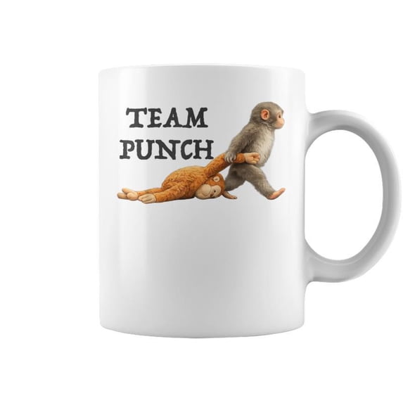 Baby Monkey Team Punch Viral Monkey Meme Coffee Mugs - Walmart.com