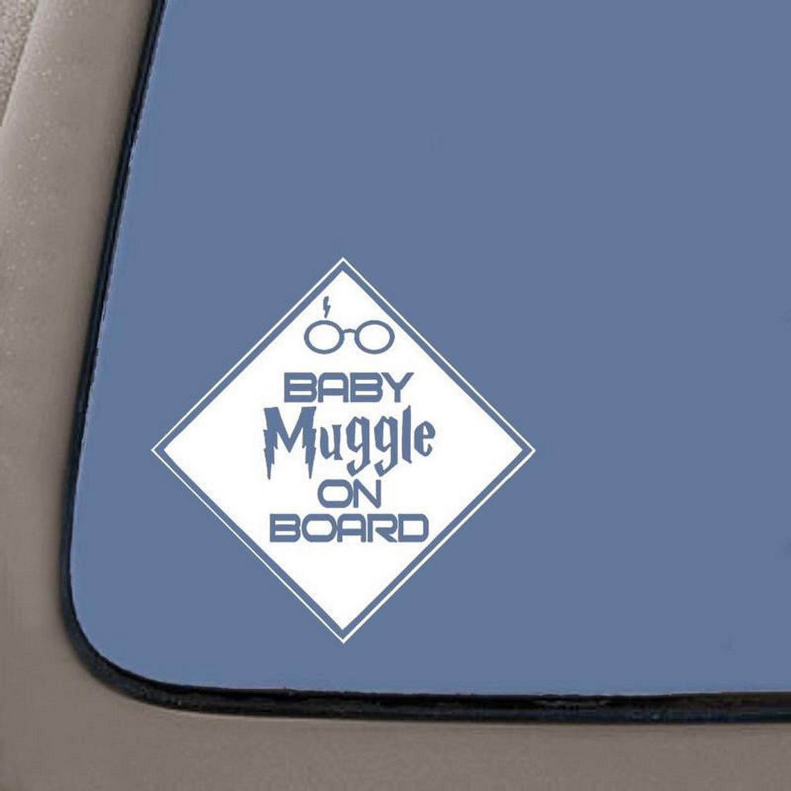 Baby Muggle On Board Glasses Decal | 5.5-Inches Wide | White Vinyl ...