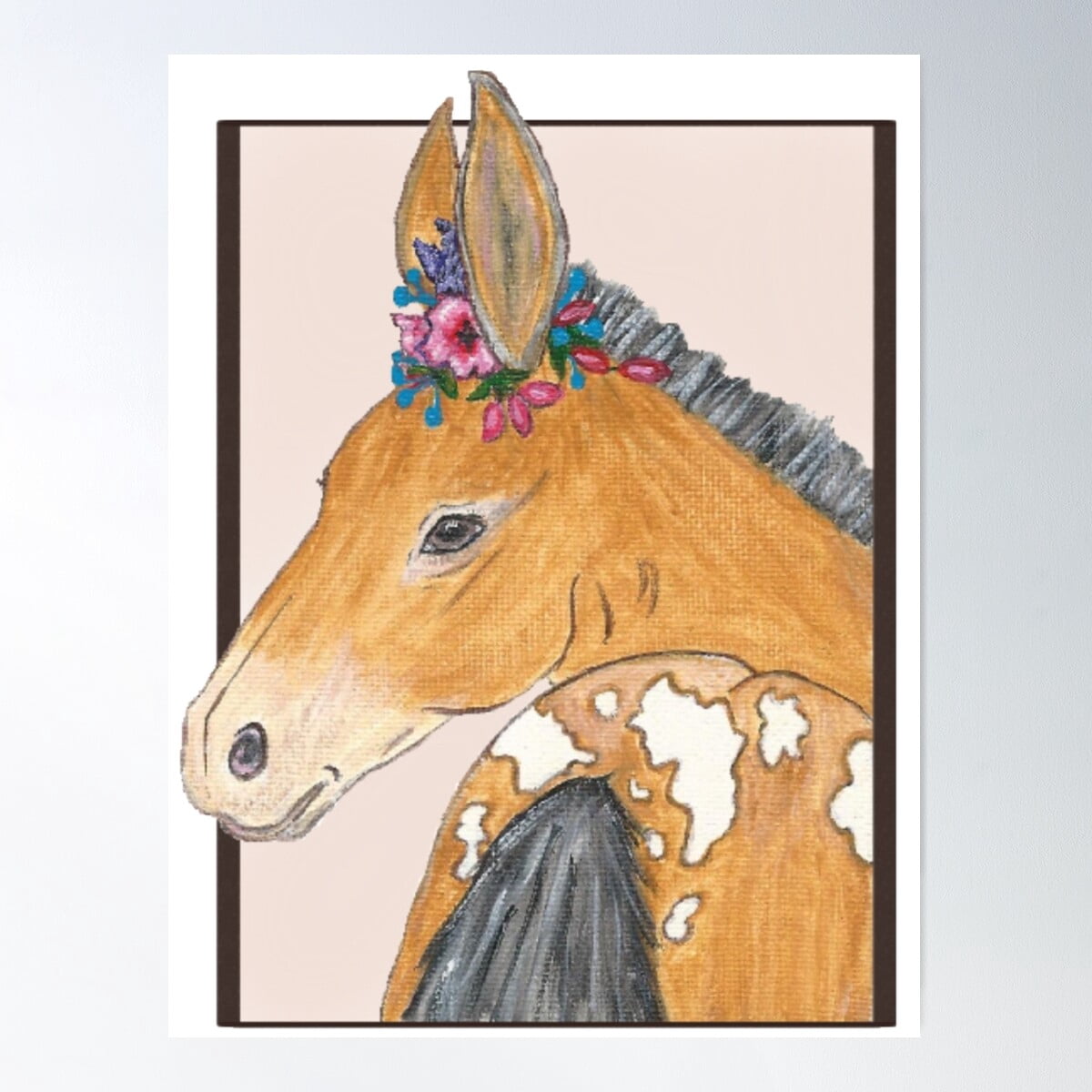 Baby Mule Poster Wall Art, Modern Wall Decor For Living Room Bedroom ...